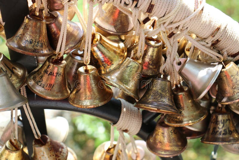 Gold bell on the wish stock image. Image of relax, sound - 83914971