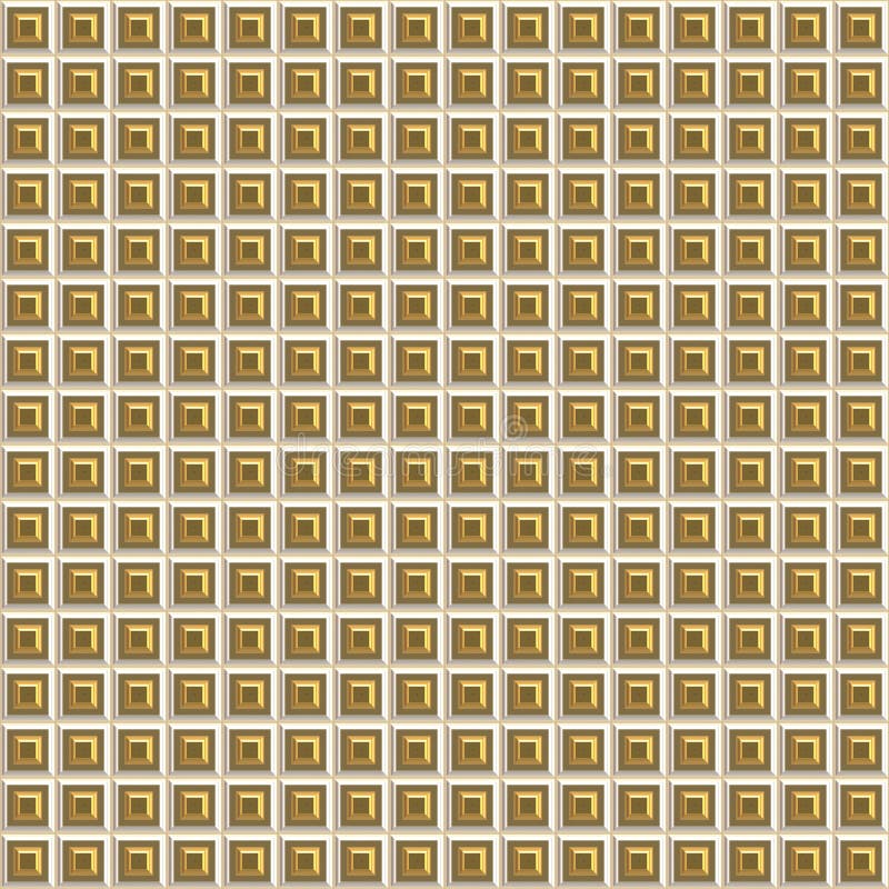 Gold Beveled Squares Seamless Stock Illustration - Illustration of ...