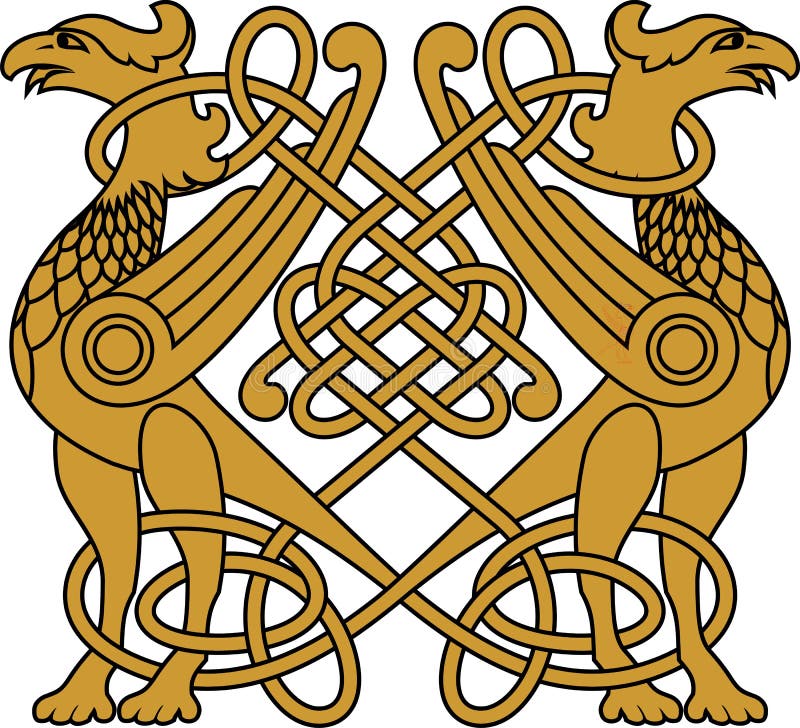 Gold bird stock vector. Illustration of decoration, background - 11390714