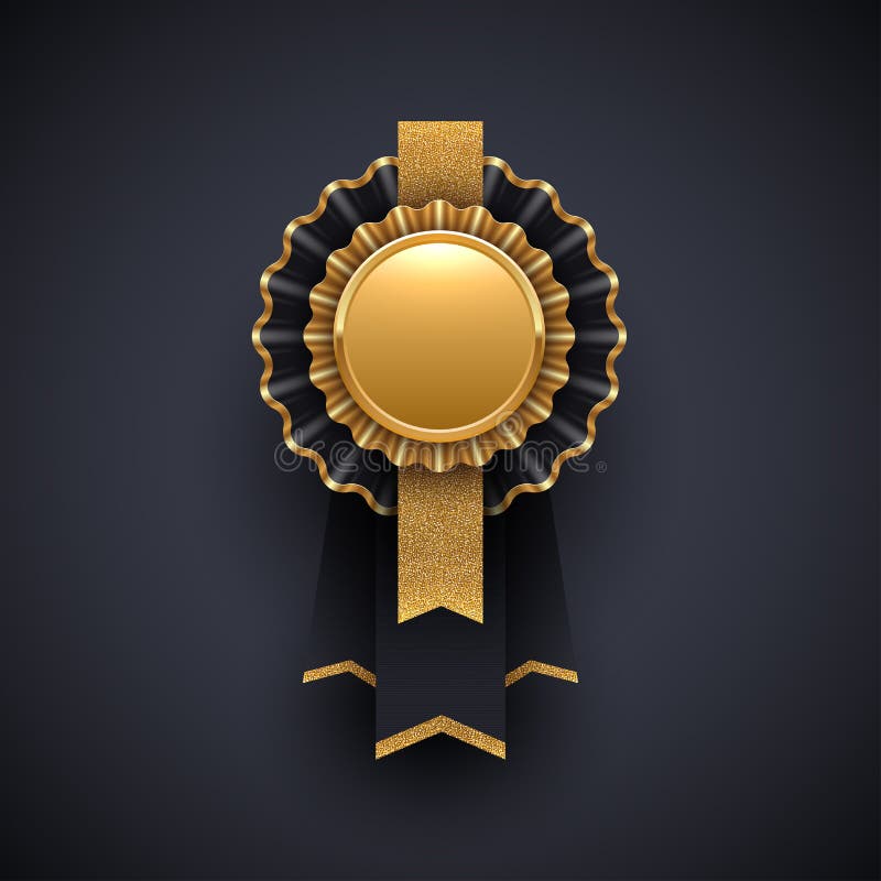 Black award ribbon stock illustration. Illustration of badge - 41288568