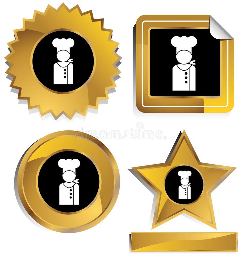 Gold and Black - Chef stock vector. Illustration of symbol - 10059735