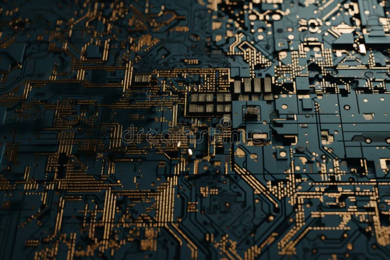 Abstract Gold and Black Chaos Code Pattern Background - Digital ...