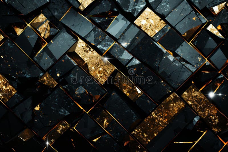 Elegant and Dynamic Gold and Black Code Chaos Pattern, Perfect for ...
