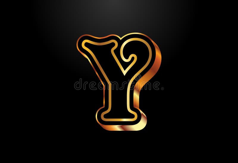 Gold and Black Color Alphabet a. Elegant Gold Color Alphabet Vector ...