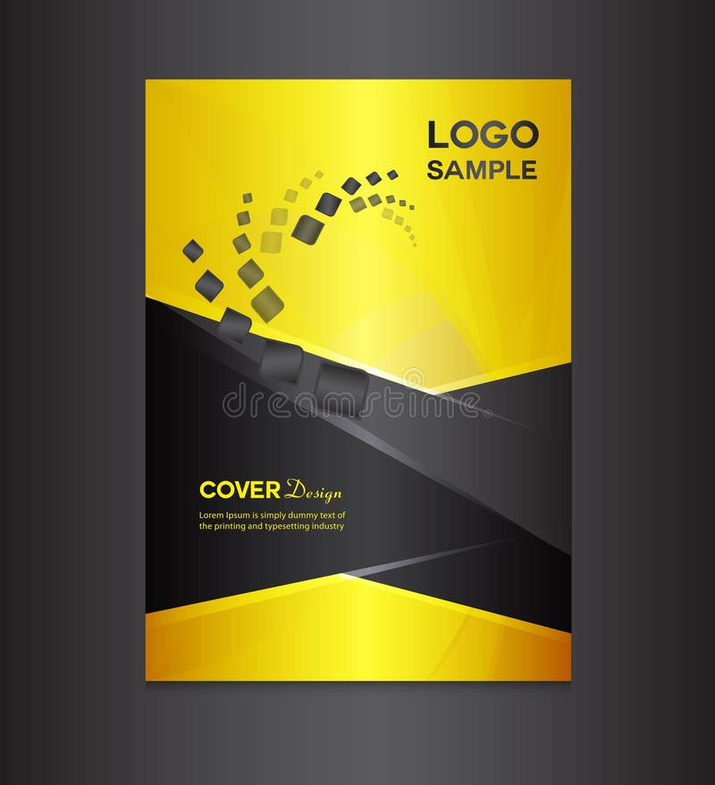 Gold Cover Annual Report Design Vector Illustration Stock Illustration ...