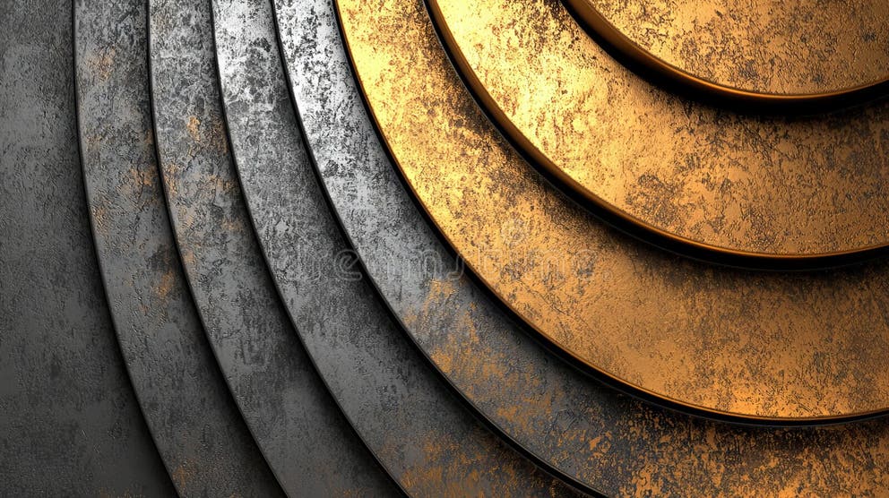 Gold and Black Embossed Metal Panels. Stock Photo - Image of metal ...
