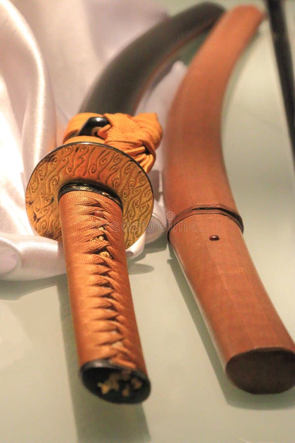 Katana. Gold and black stock photo. Image of japanese - 53299672