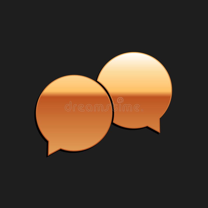 Gold Speech Bubbles Stock Illustrations – 650 Gold Speech Bubbles Stock ...