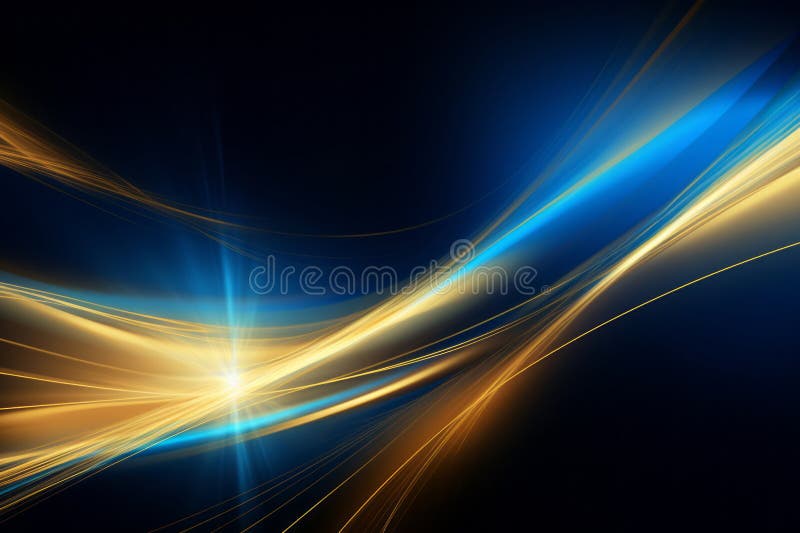 Gold and Blue Abstract Wave Background or Pattern, Creative Design ...
