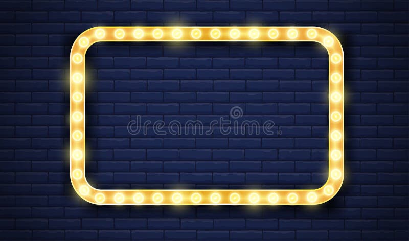 Retro Light Frame stock vector. Illustration of light - 258409894