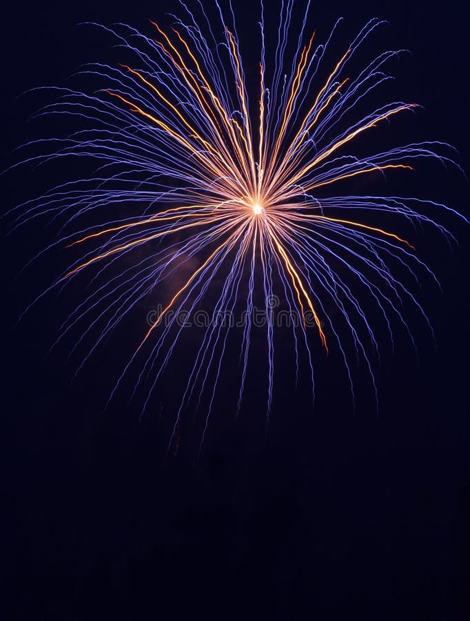 Gold and Blue Fireworks stock image. Image of fire, fireworks - 14928519