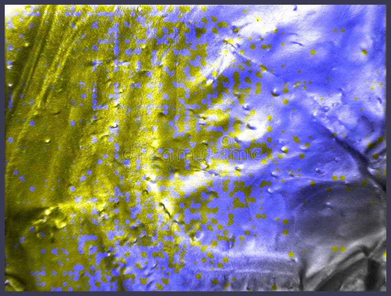 Gold and Blue Metallic, Splashes of Gold on a Blue Background. Stock ...