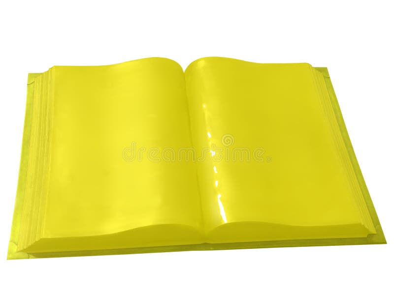 Gold Book, Isolated On White. Stock Image - Image of education, blank ...