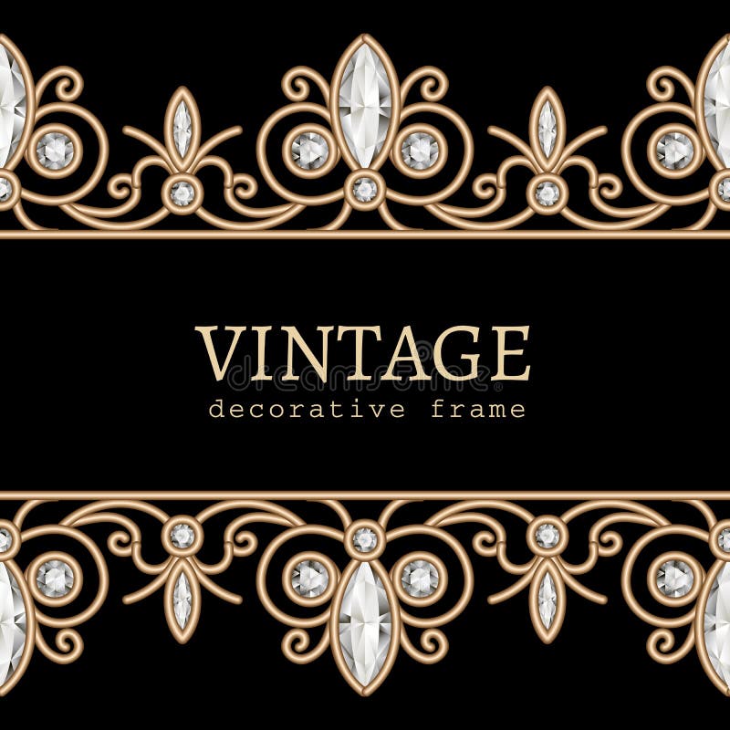 Black Background Diamond Borders Stock Illustrations – 219 Black ...