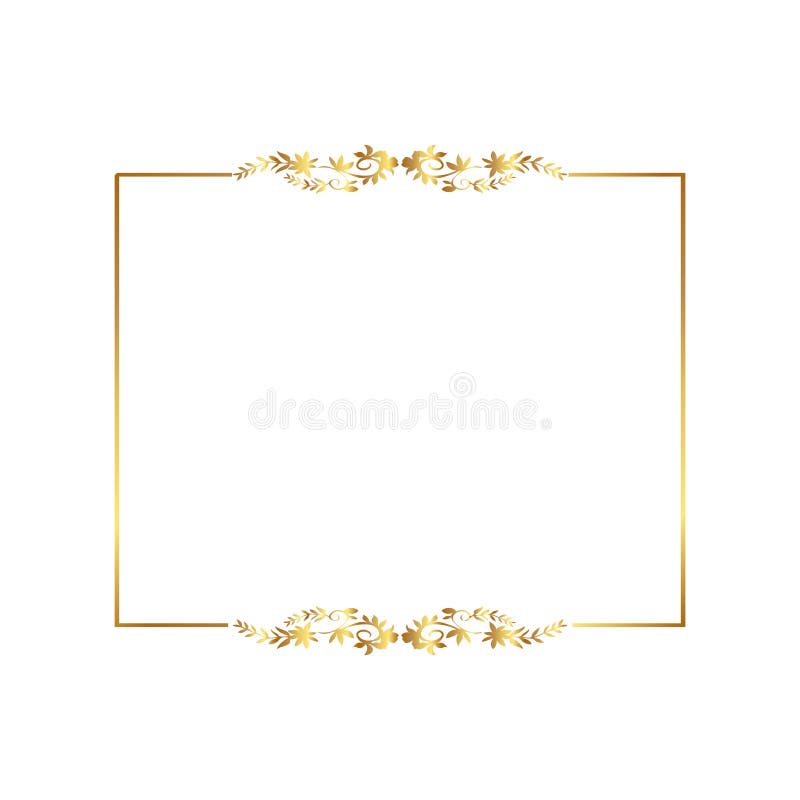 Gold Border Golden Border Warm Color Frame Free Vector Stock ...
