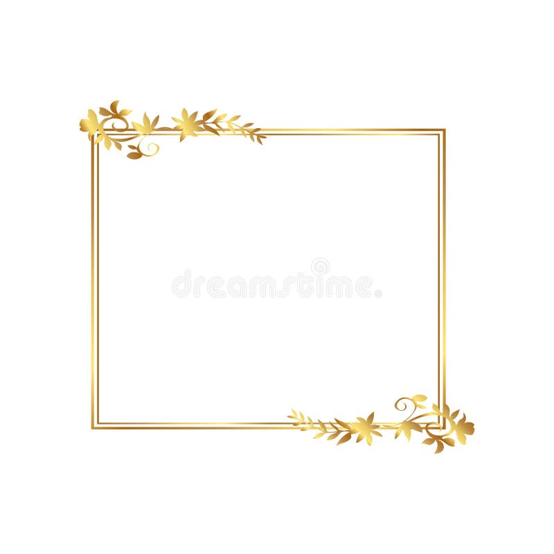 Gold Border Golden Border Warm Color Frame Free Vector Stock ...