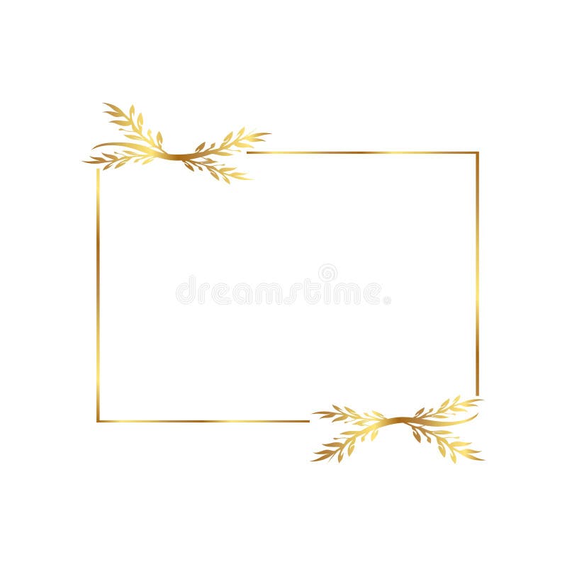 Gold Border Golden Warm Frame Free Vectors Stock Illustration ...