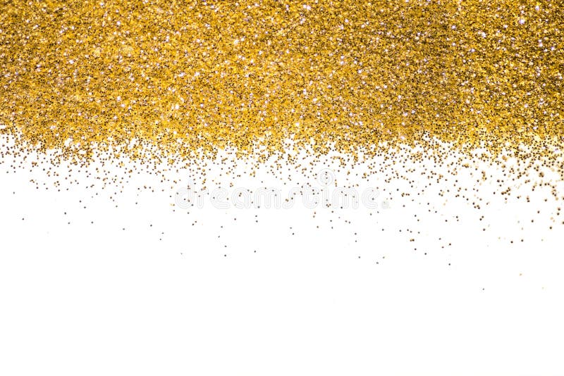 Gold Border. Sequins. Golden Shine. Powder. Stock Image - Image of ...