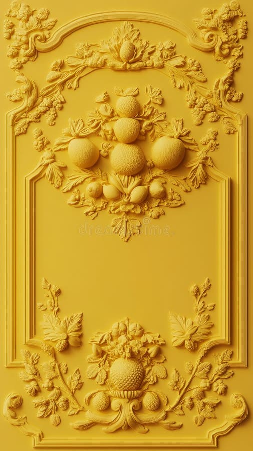 A Gold Border Surrounds a Square Panel in the Center Stock Image ...