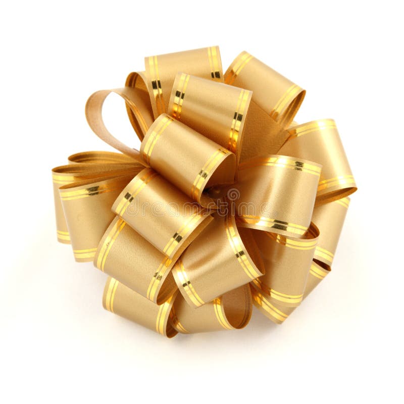 Gold bow. stock image. Image of gift, traditional, series - 12163973