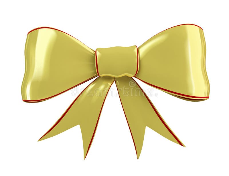 Gold bow stock vector. Illustration of design, gold, holiday - 7451739