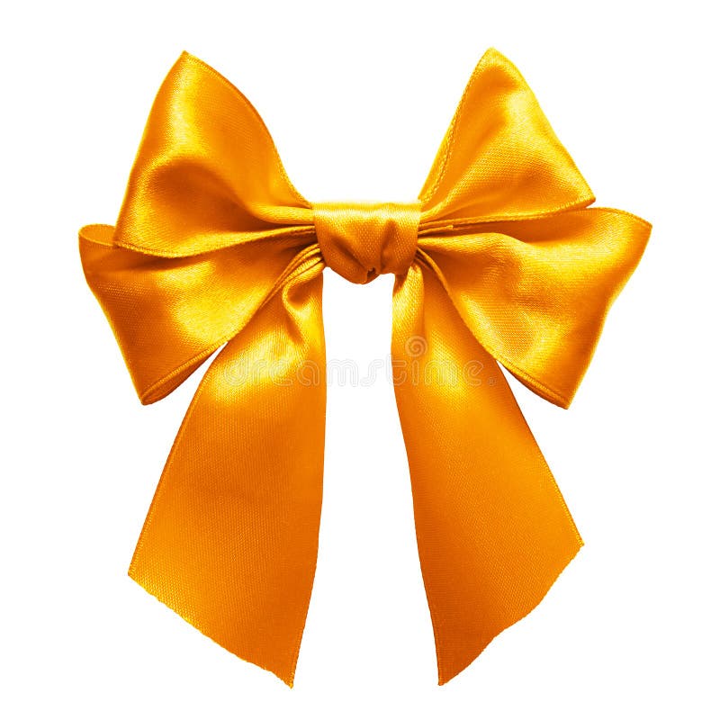 Gold satin bow stock image. Image of life, element, isolated - 16424301