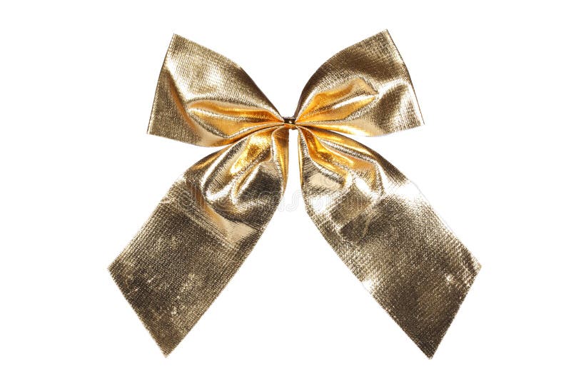 Gold bow stock photo. Image of celebration, element, object - 22627180