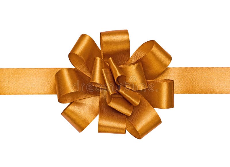 Gold bow stock image. Image of isolated, fabric, party - 23378459