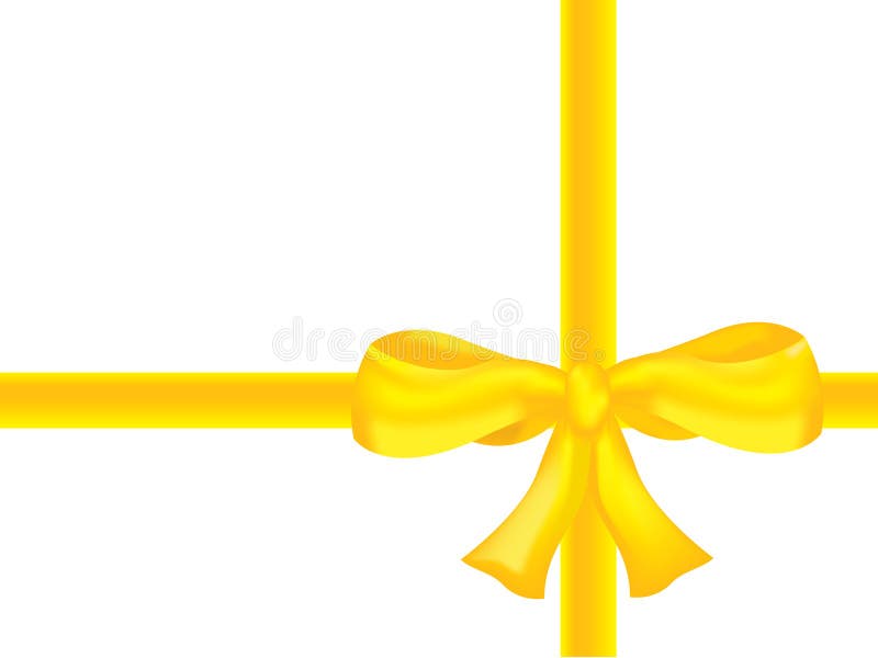 Gold bow stock vector. Illustration of tied, yellow, gold - 5534559