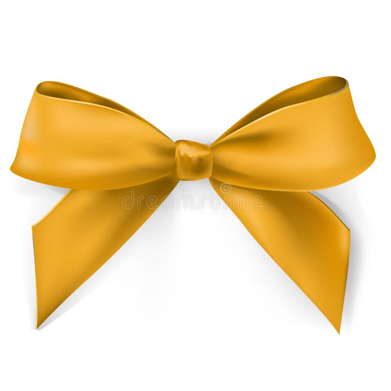 Gold bow stock vector. Illustration of design, gold, holiday - 7451739