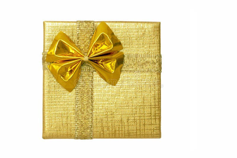 Gold box seen from above stock image. Image of luxury - 15133129