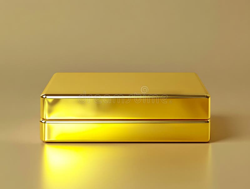 A Gold Box Sitting on Top of a Table Stock Illustration - Illustration ...