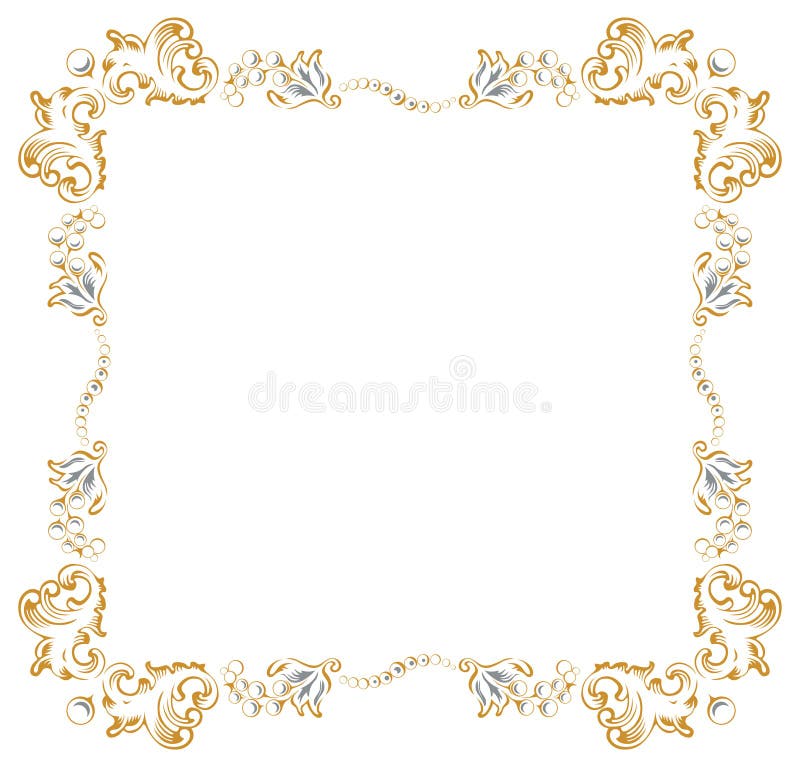 50th Anniversary Border Invitation Stock Illustration - Illustration of ...