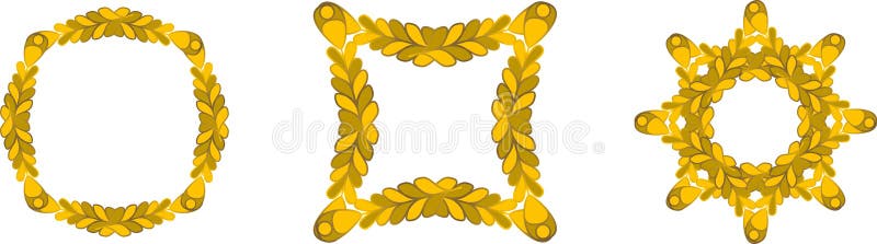 Gold branch frames stock vector. Illustration of rich - 48684709