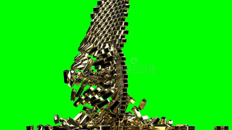 Explosion and Destruction of a White Wall on a Transparent Background ...