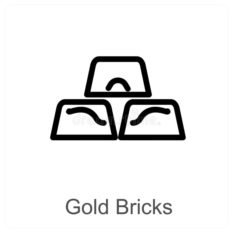 Gold Bricks stock vector. Illustration of business, black - 340804521