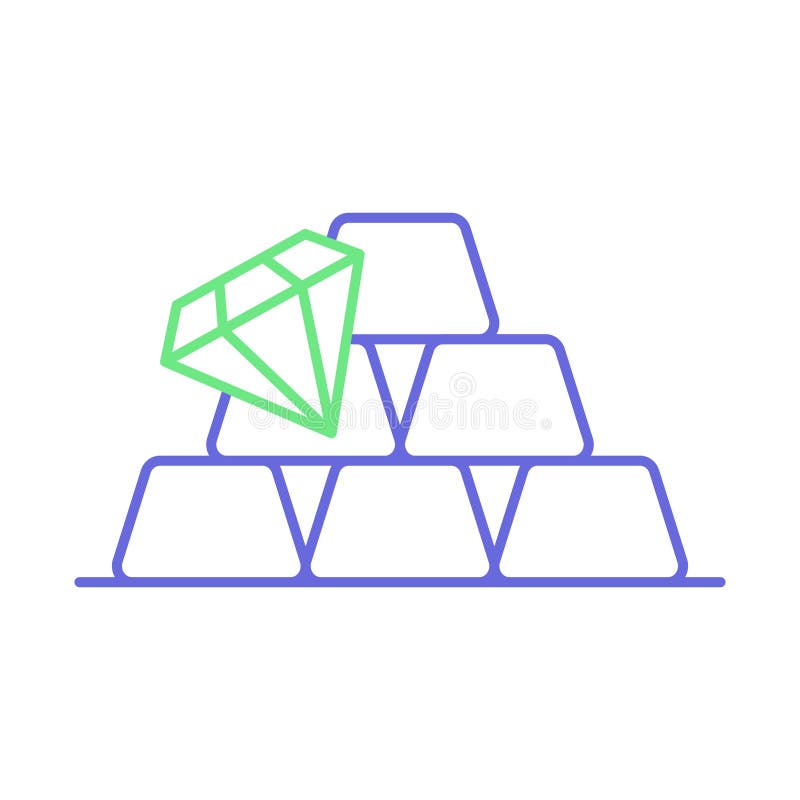 Gold Bricks Isolated Vector Icon that Can Be Easily Modified or Edited ...