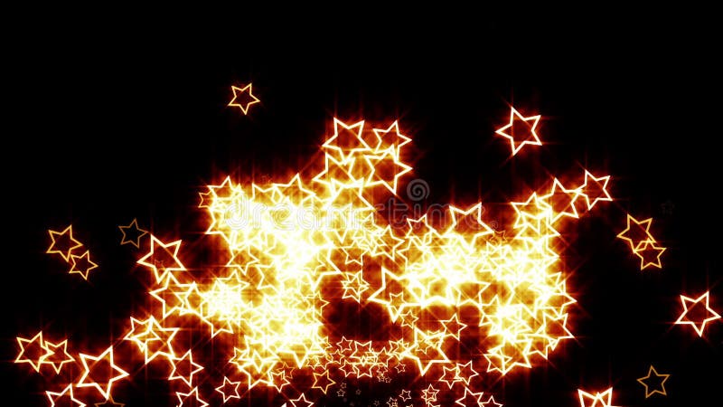 Gold Bright Glow Star Particle Loop Animation Stock Video - Video of ...