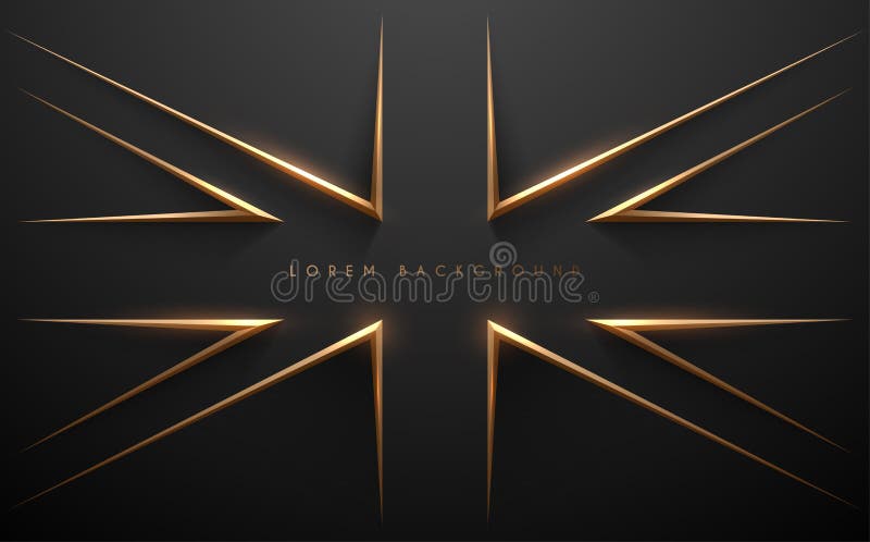 Gold British Flag Style Background Stock Vector - Illustration of ...