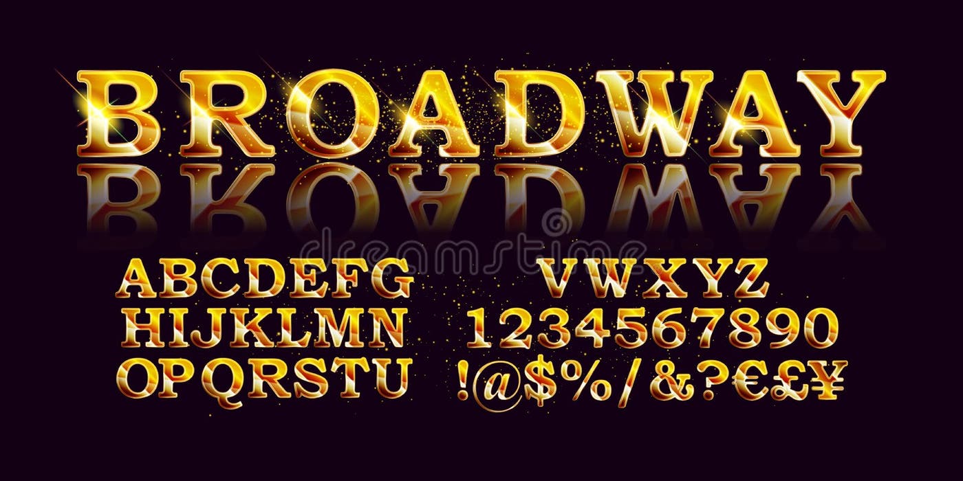Broadway Font Stock Illustrations – 2,478 Broadway Font Stock ...