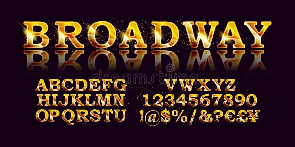 Broadway Font Stock Illustrations – 2,478 Broadway Font Stock ...