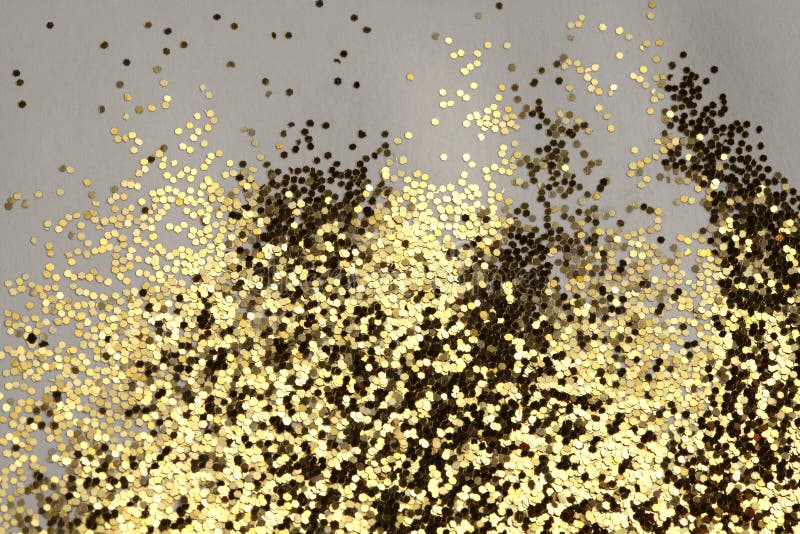 Gold Bronze Glitter Shine Dots Confetti. Abstract Light Blink Sparkle ...