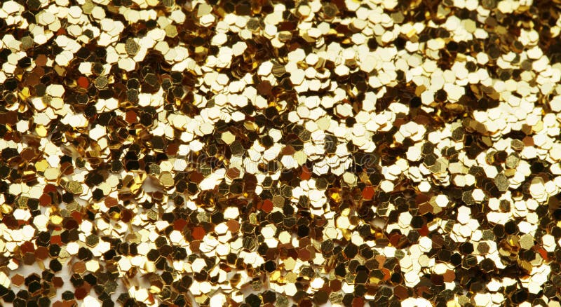 Gold Bronze Glitter Shine Dots Confetti. Abstract Light Blink Sparkle ...