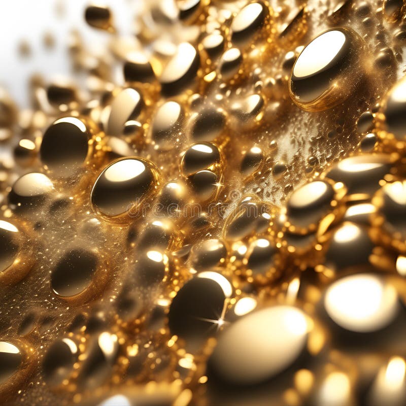 Gold, Bronze Glitter Shine Dots Confetti on Black Stock Illustration ...