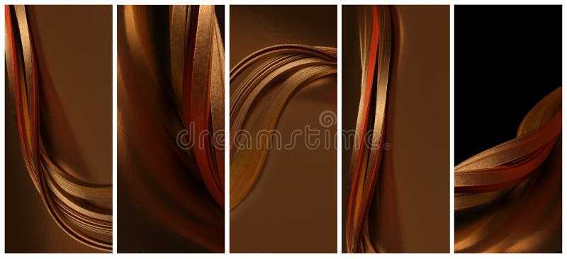 Gold Bronze Wave on Broun Abstract Background Stock Photo - Image of ...