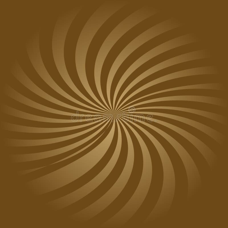 Gold and Brown Abstract Sunburst Pattern Background Stock Illustration ...