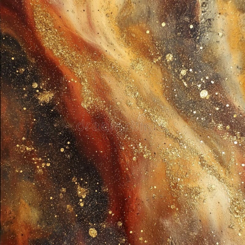 Gold and Brown Abstract Texture with Metallic Splashes and Dynamic ...