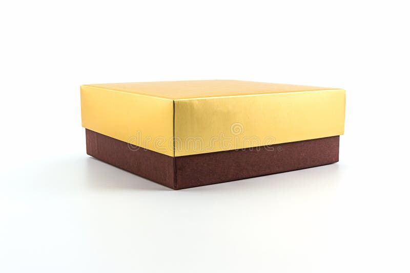 Gold and Brown box. stock photo. Image of isolated, brown - 40878712