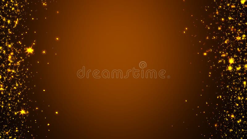 Gold and Brown Gradient Holiday Background with Gold Sparkles on the ...