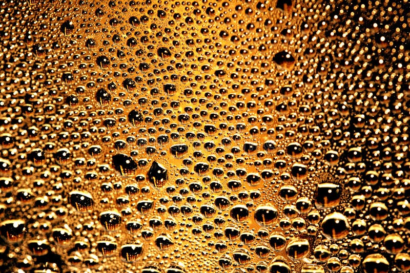 Gold Bubbles Close Up Background Champagne Beer Stock Photo - Image of ...